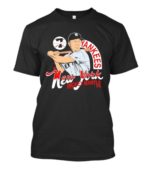 New York Yankees 7 Mickey Mantle Player T-Shirt