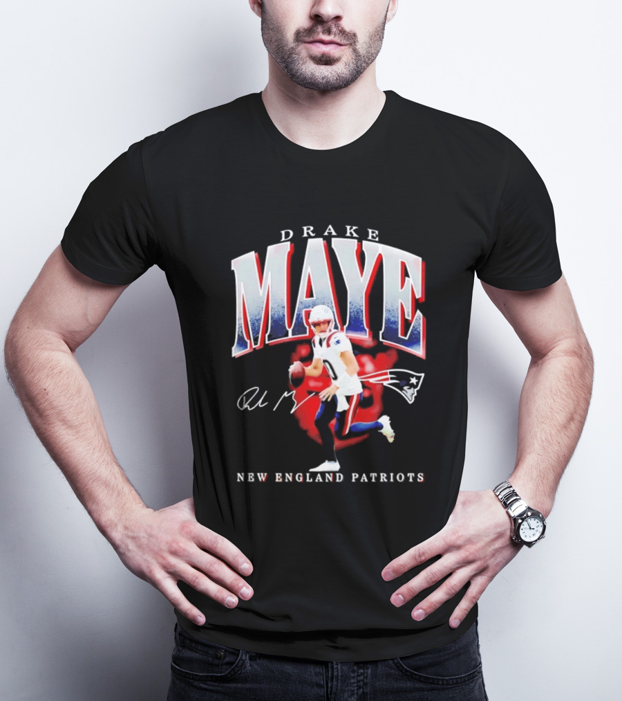 Drake Maye Quarterback New England Patriots T-Shirt