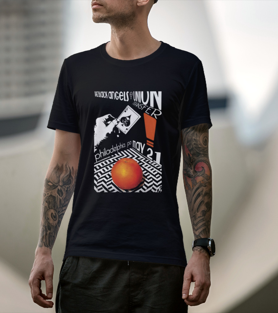 The Black Angels Union Transfer Philadelphia PA May 21 Orange T-Shirt