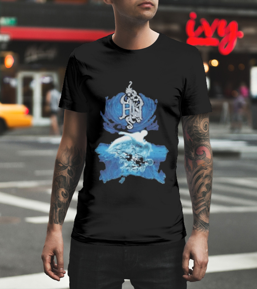 The Hu Hun Album HN Iconic Blue Artistic Wave T-Shirt