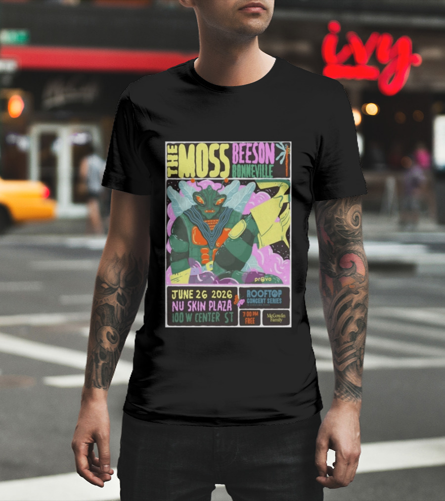 The Moss Beeson Bonneville Nu Skin Plaza Provo Rooftop Concert Series June 26 2026 T-Shirt