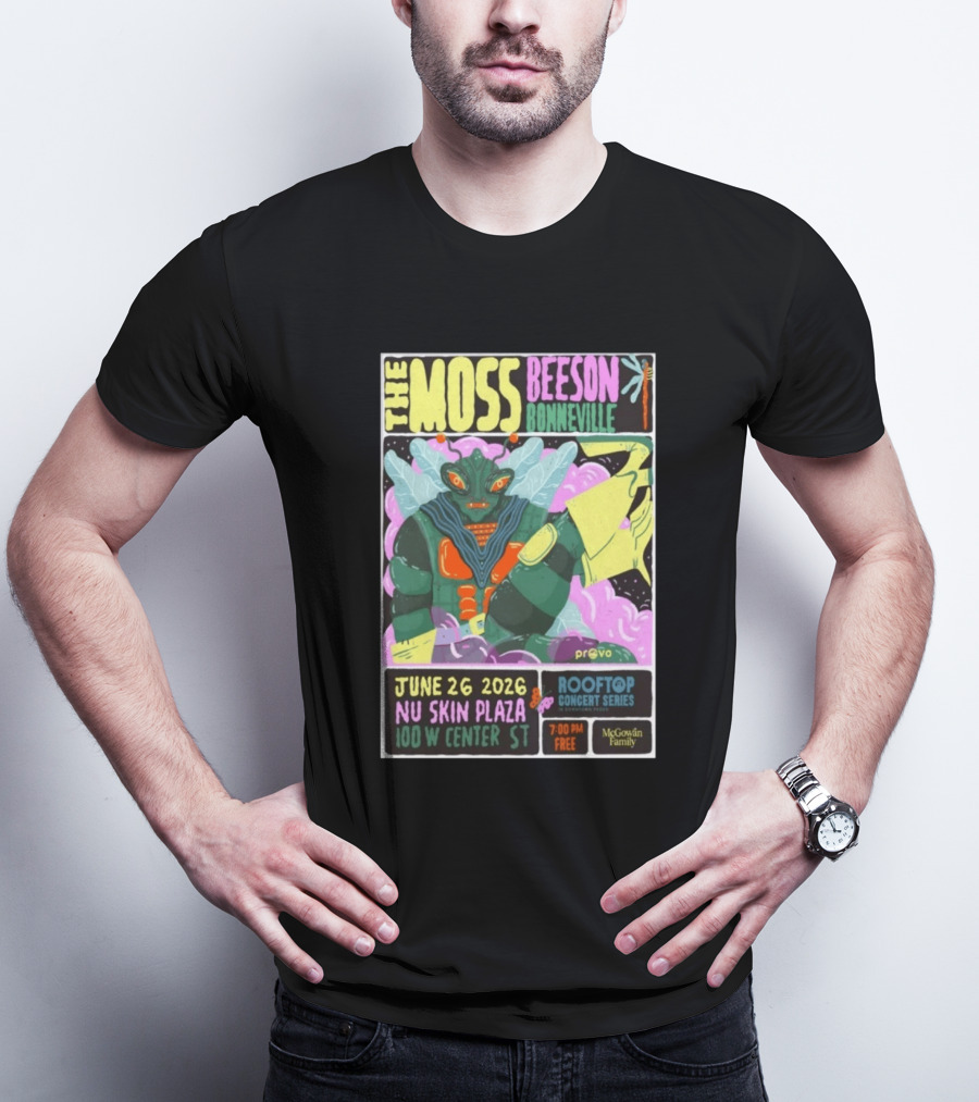 The Moss Beeson Bonneville Nu Skin Plaza Provo Rooftop Concert Series June 26 2026 T-Shirt
