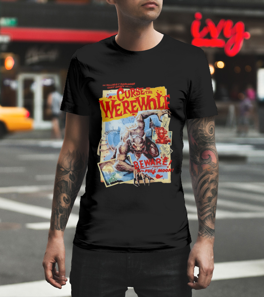 Curse Of The Werewolf Beware Full Moon Monster Attack T-Shirt
