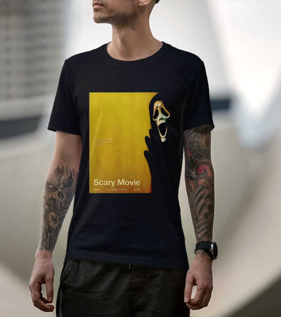 What Happens In The Backroom Stays In The Backroom Scary Movie 6 Backrooms Only In Theatres 06.05.26 T-Shirt