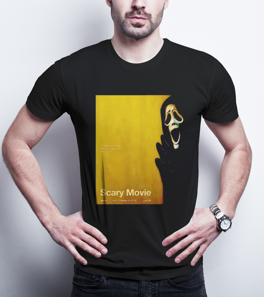 What Happens In The Backroom Stays In The Backroom Scary Movie 6 Backrooms Only In Theatres 06.05.26 T-Shirt