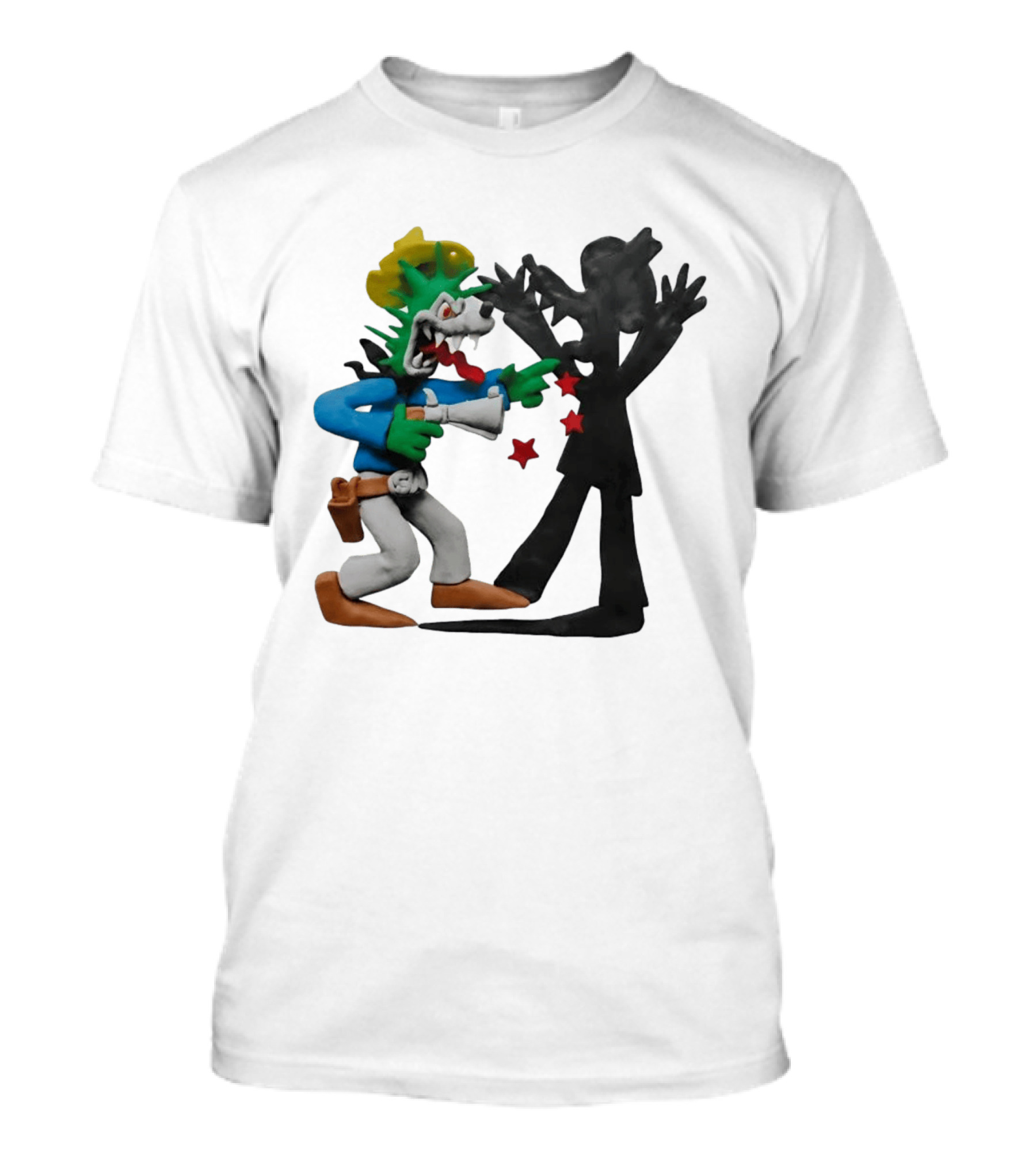 Wild Grrl MTV Celebrity Deathmatch Cartoon Style Claymation Scene T-Shirt