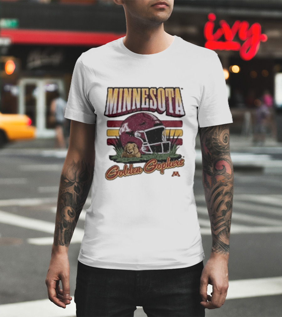 Minnesota Golden Gophers Football Helmet T-Shirt