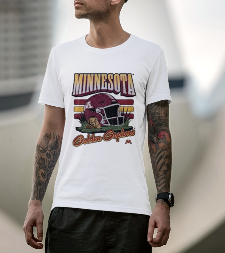 Minnesota Golden Gophers Football Helmet T-Shirt