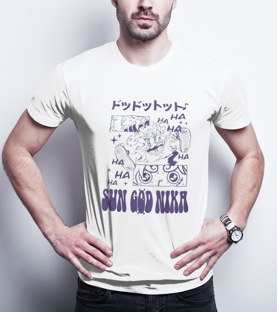 Monkey D Luffy Sun God Nika Laugh One Piece Joyful Image T-Shirt