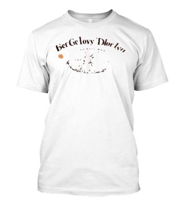 Ber Ge Iovy Dlor Isu Distressed Style Football T-Shirt
