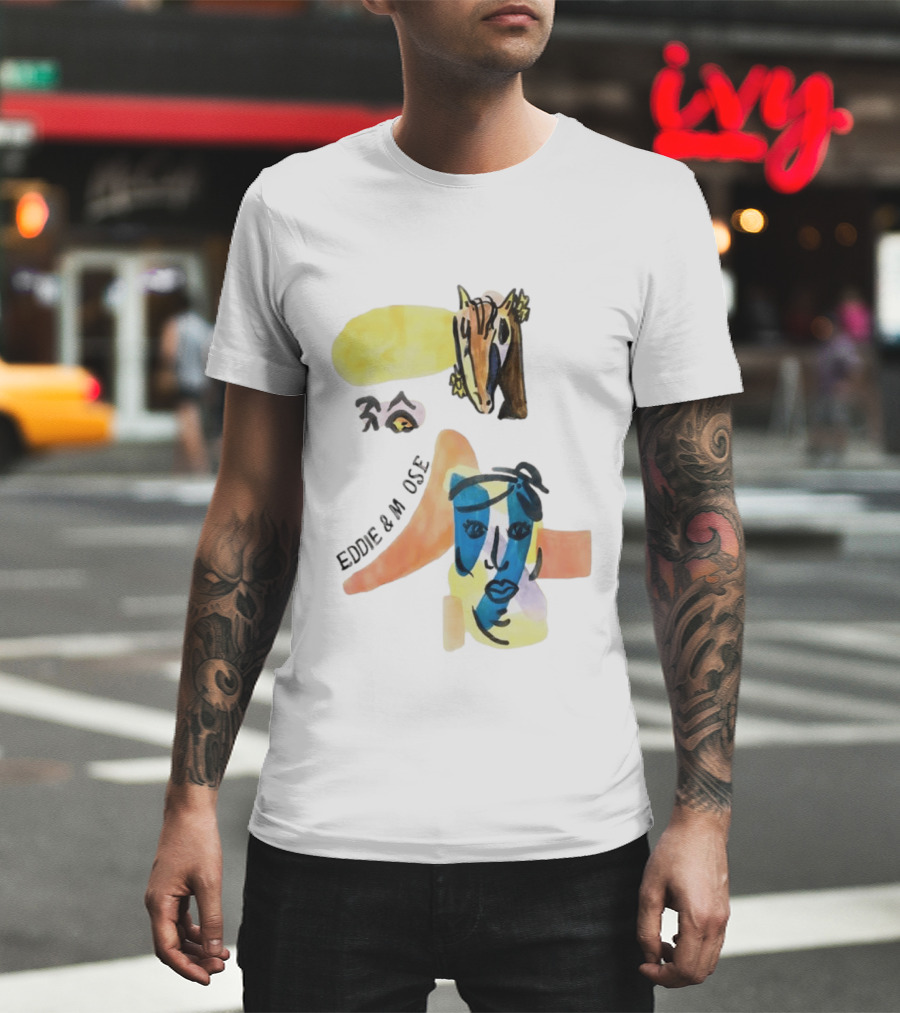 Eddie And Moose Horse Head Face Eye Shape Abstract Eddie And M CSE T-Shirt