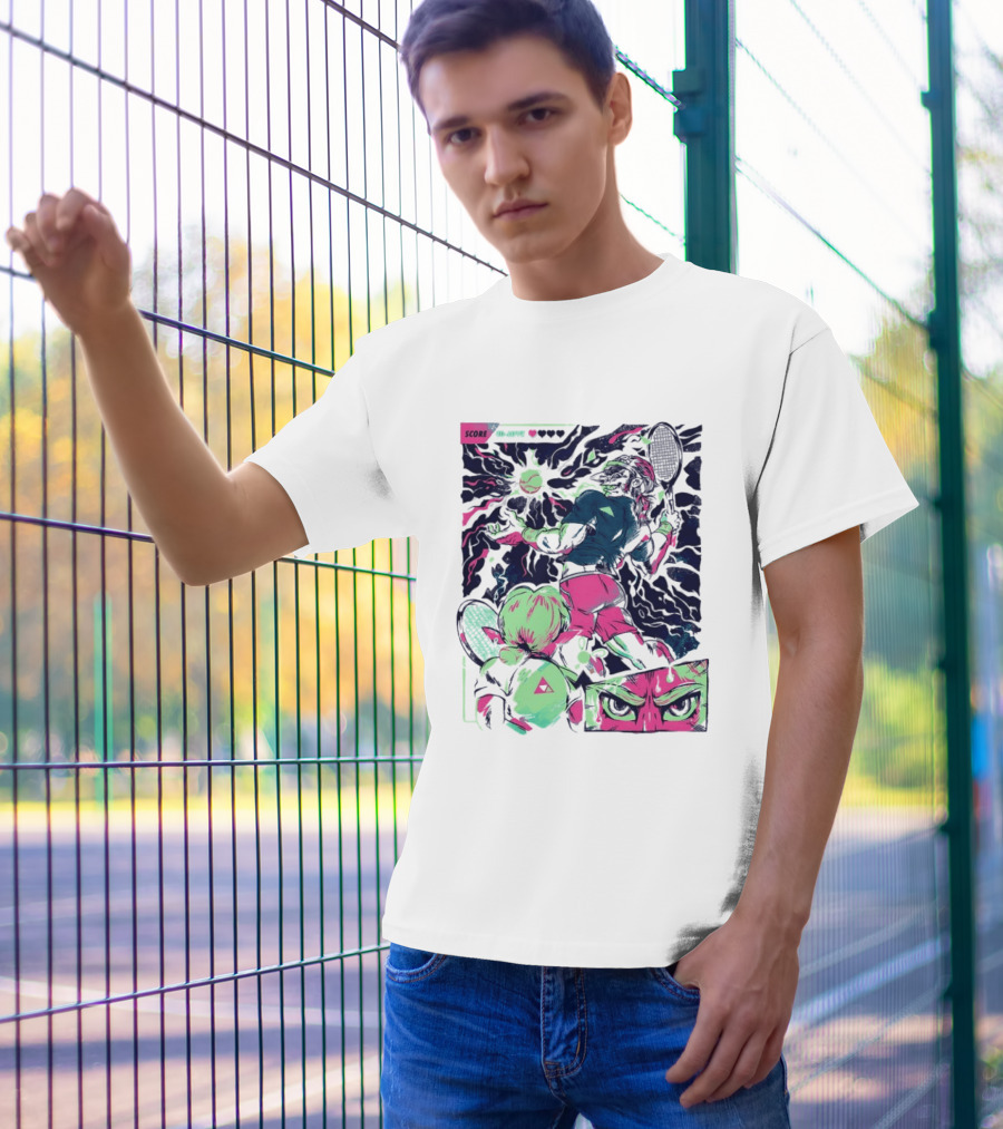 Link Zelda Legend Of Zelda Monster Goblin Arcade Tennis Game Competition Score 40 Love T-Shirt