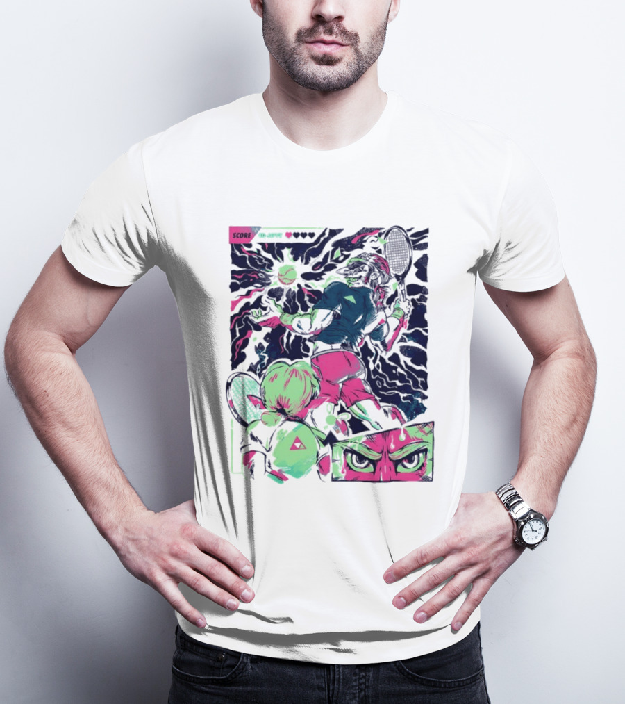 Link Zelda Legend Of Zelda Monster Goblin Arcade Tennis Game Competition Score 40 Love T-Shirt