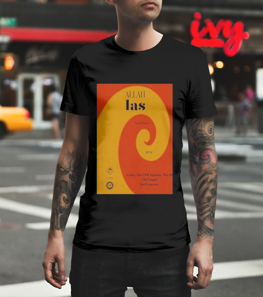 Allah Las Sam Blasucci The Chapel San Francisco May 29 30 2026 Tour West T-Shirt