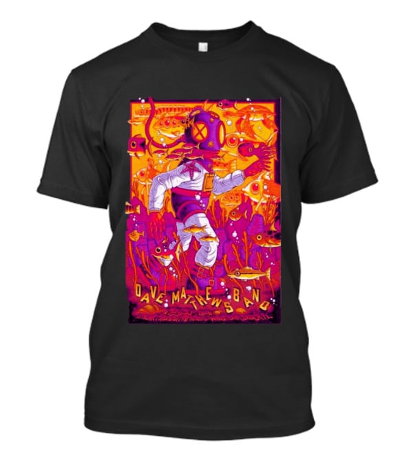 Dave Matthews Band Diver Illustration May 30 2026 ITHINK Financial Amphitheatre West Palm Beach FL T-Shirt