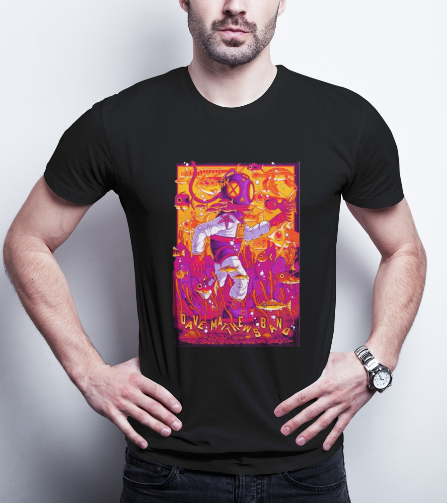 Dave Matthews Band Diver Illustration May 30 2026 ITHINK Financial Amphitheatre West Palm Beach FL T-Shirt