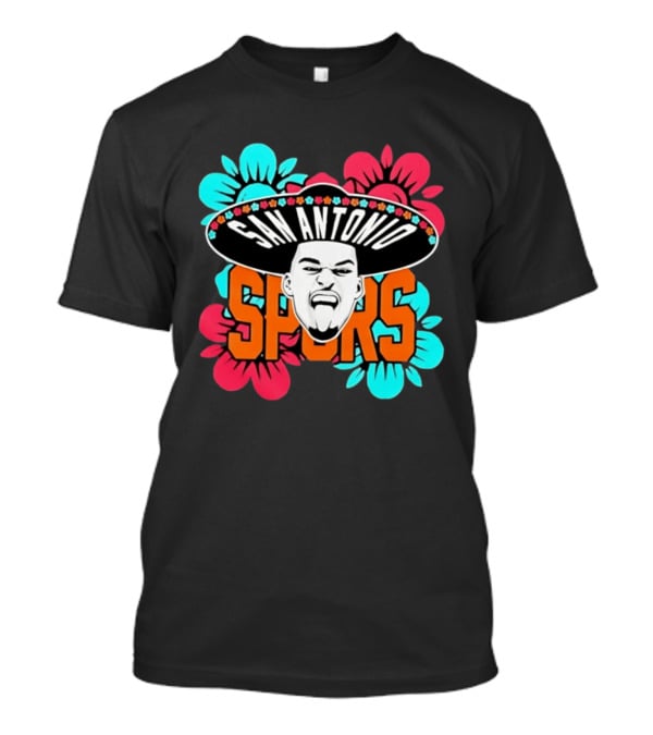 San Antonio Spurs Dejounte Murray Floral Sombrero T-Shirt