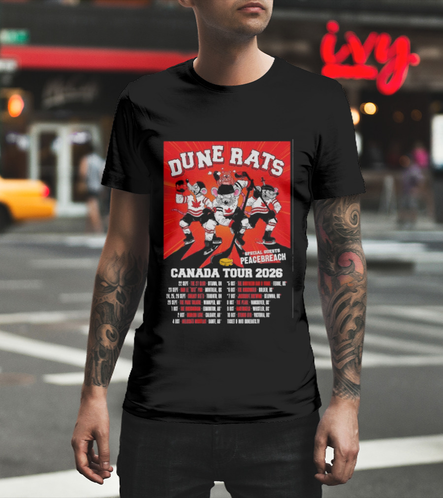 Dune Rats Peacebreach Special Guests Canada Tour 2026 Dates T-Shirt