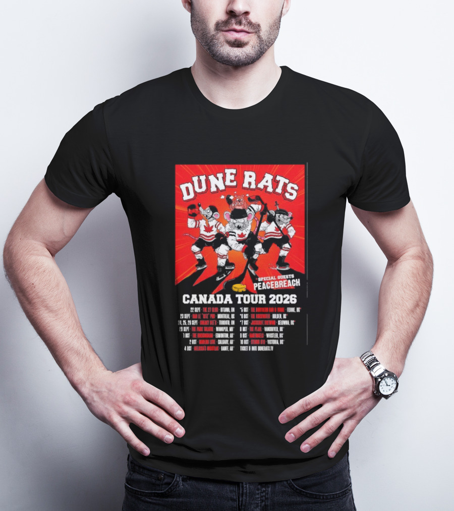 Dune Rats Peacebreach Special Guests Canada Tour 2026 Dates T-Shirt