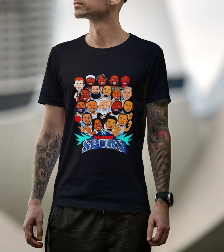 Gregg Popovich Spurs Legends San Antonio Spurs NBA Team Players T-Shirt