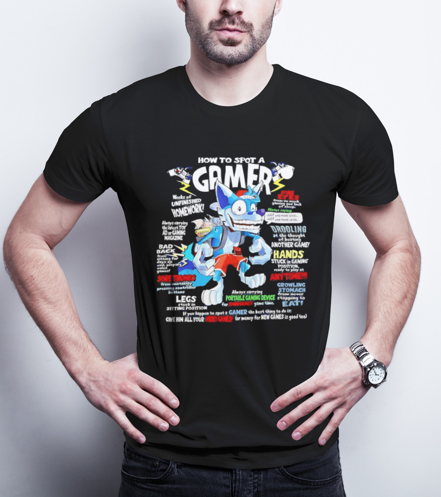 How To Spot A Gamer Controller Hands And Headphones Gaming Syndrome Gamer Eyes T-Shirt