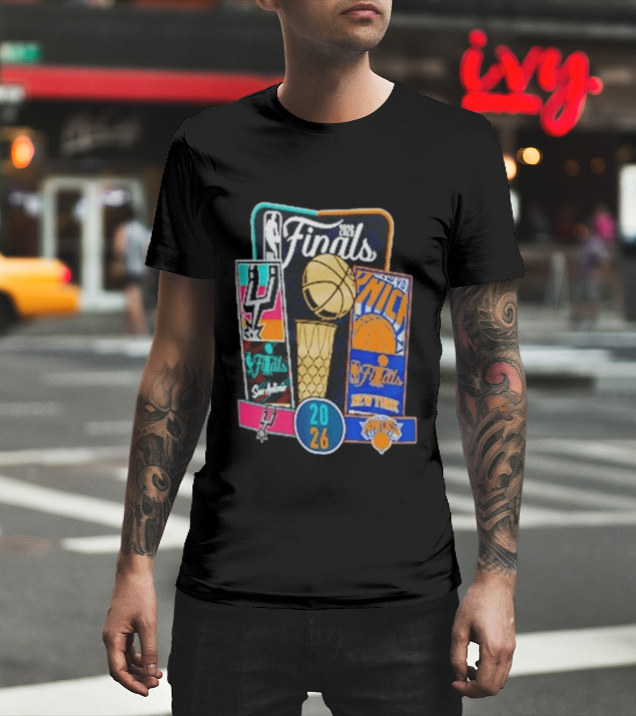 2026 NBA Finals San Antonio Spurs Vs New York Knicks Tickets Basketball Matchup T-Shirt