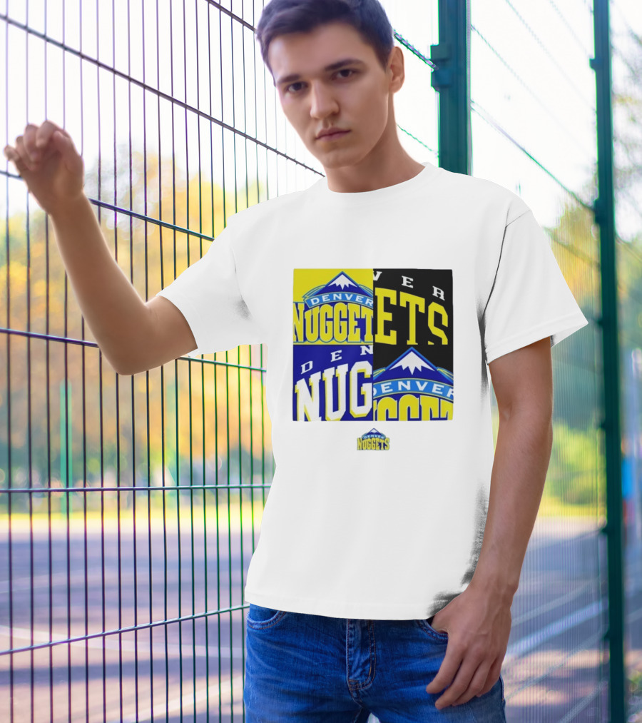Denver Nuggets New Era Block Retro Split Collage T-Shirt