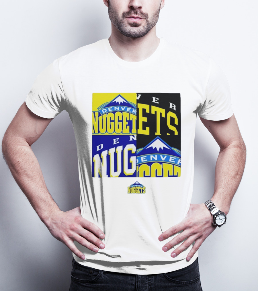 Denver Nuggets New Era Block Retro Split Collage T-Shirt
