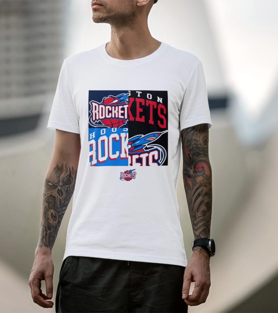 Houston Rockets New Era Block Basketball Team T-Shirt