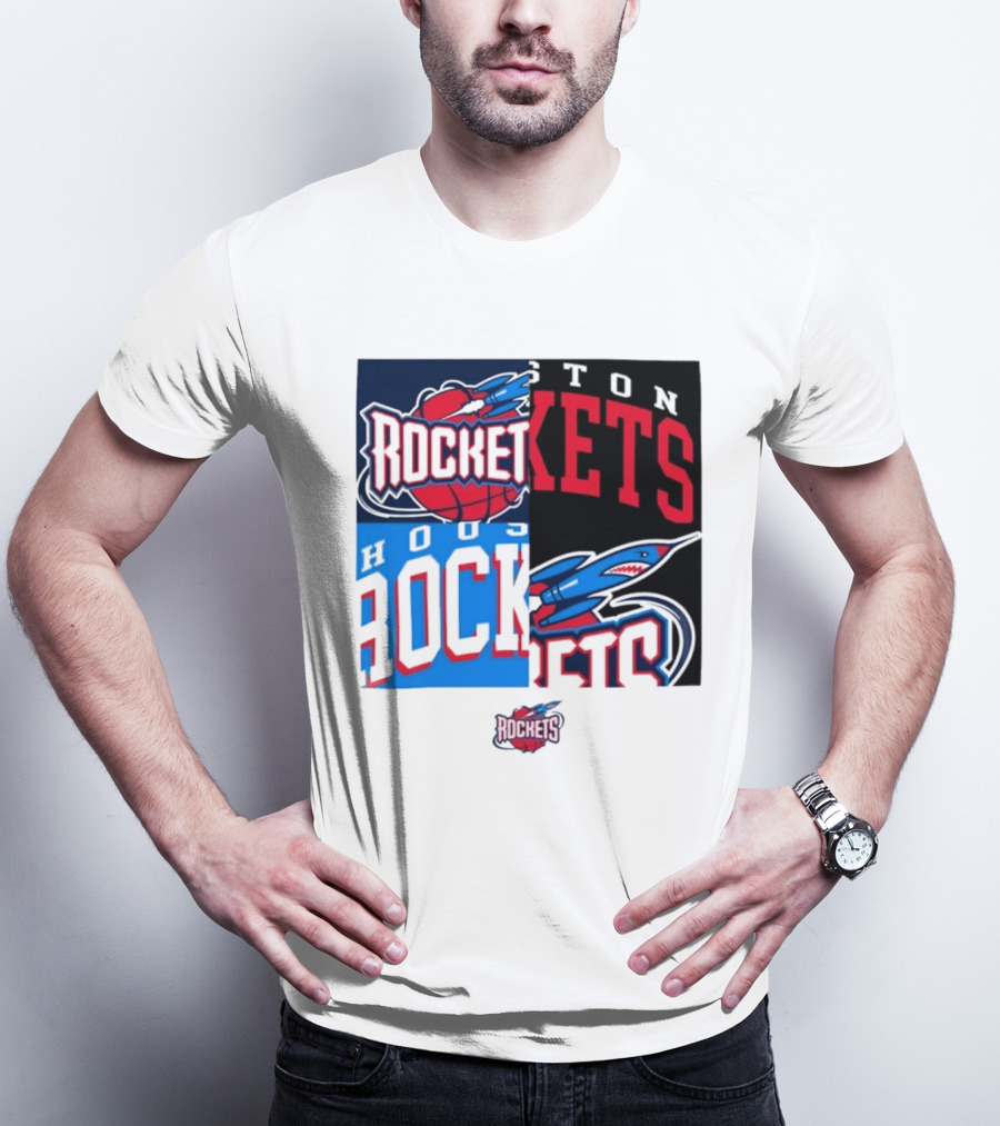 Houston Rockets New Era Block Basketball Team T-Shirt