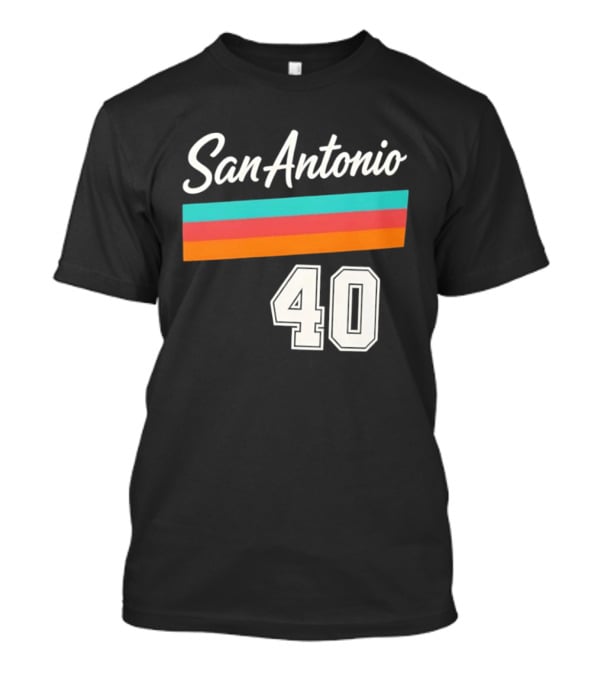San Antonio Spurs NBA San Antonio 40 Retro Stripes T-Shirt