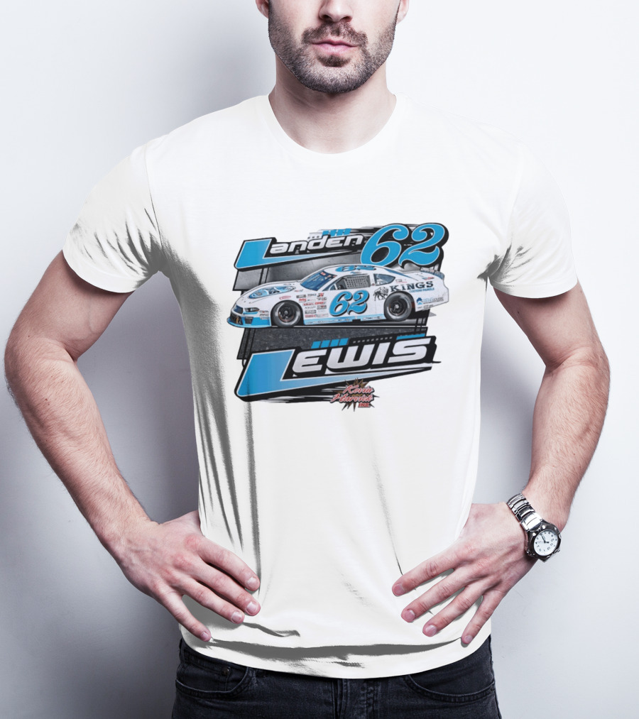 Landen 62 Lewis Kings Custom Panels Kevin Harvick Inc Racing Car T-Shirt