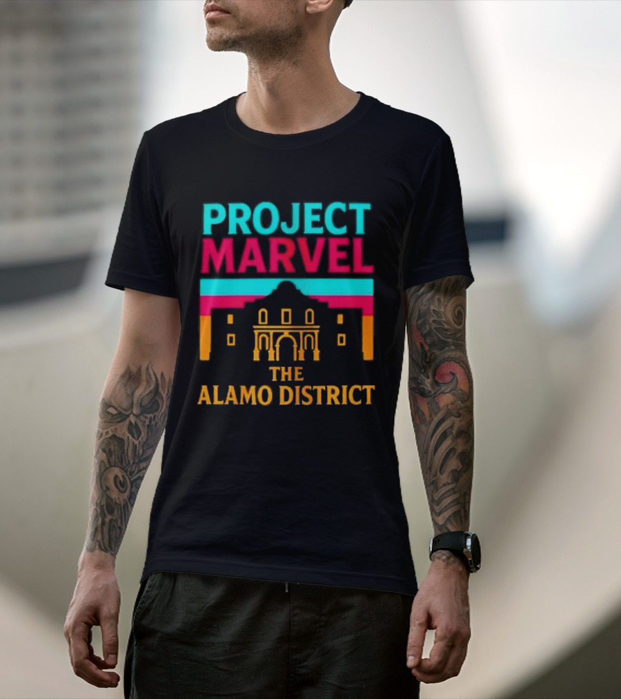 San Antonio Spurs Project Marvel The Alamo District T-Shirt