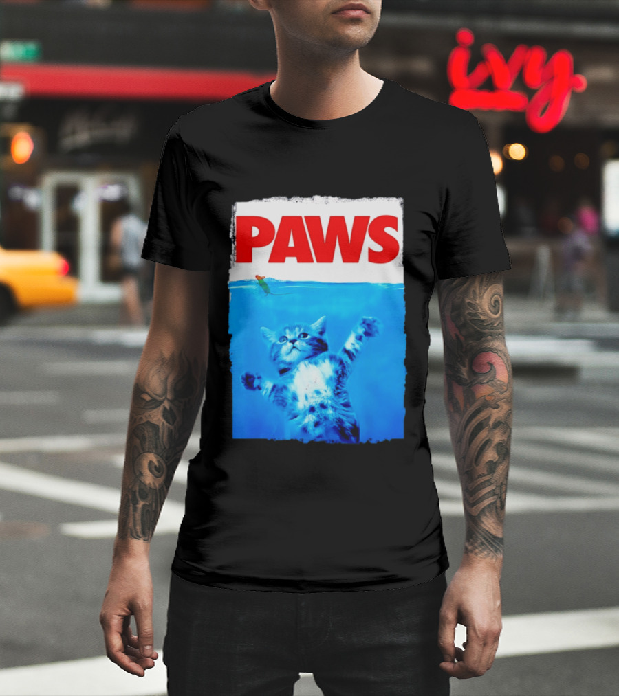 Jaws Universal Steven Spielberg Amblin Entertainment Paws Kitten Mouse T-Shirt