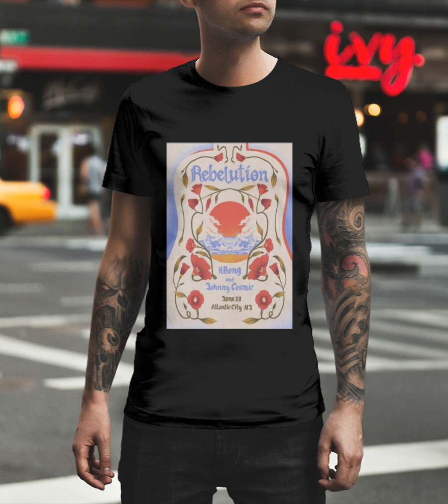 Rebelution KBong Johnny Cosmic June 20 Atlantic City NJ T-Shirt