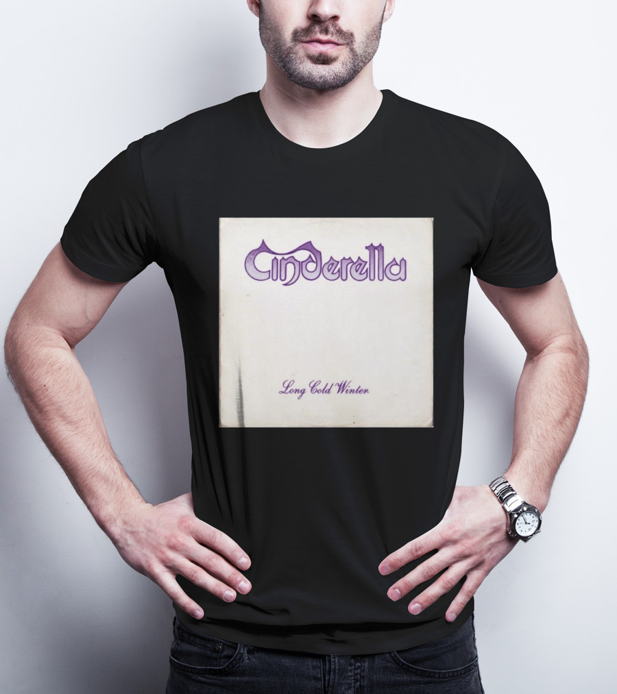 Cinderella Long Cold Winter Album Cover Art Purple T-Shirt