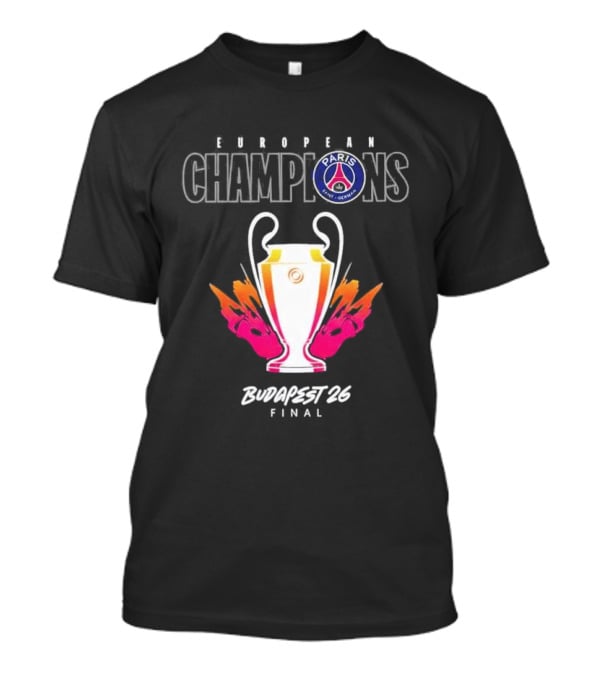 European Champions PSG Budapest 2026 Final T-Shirt