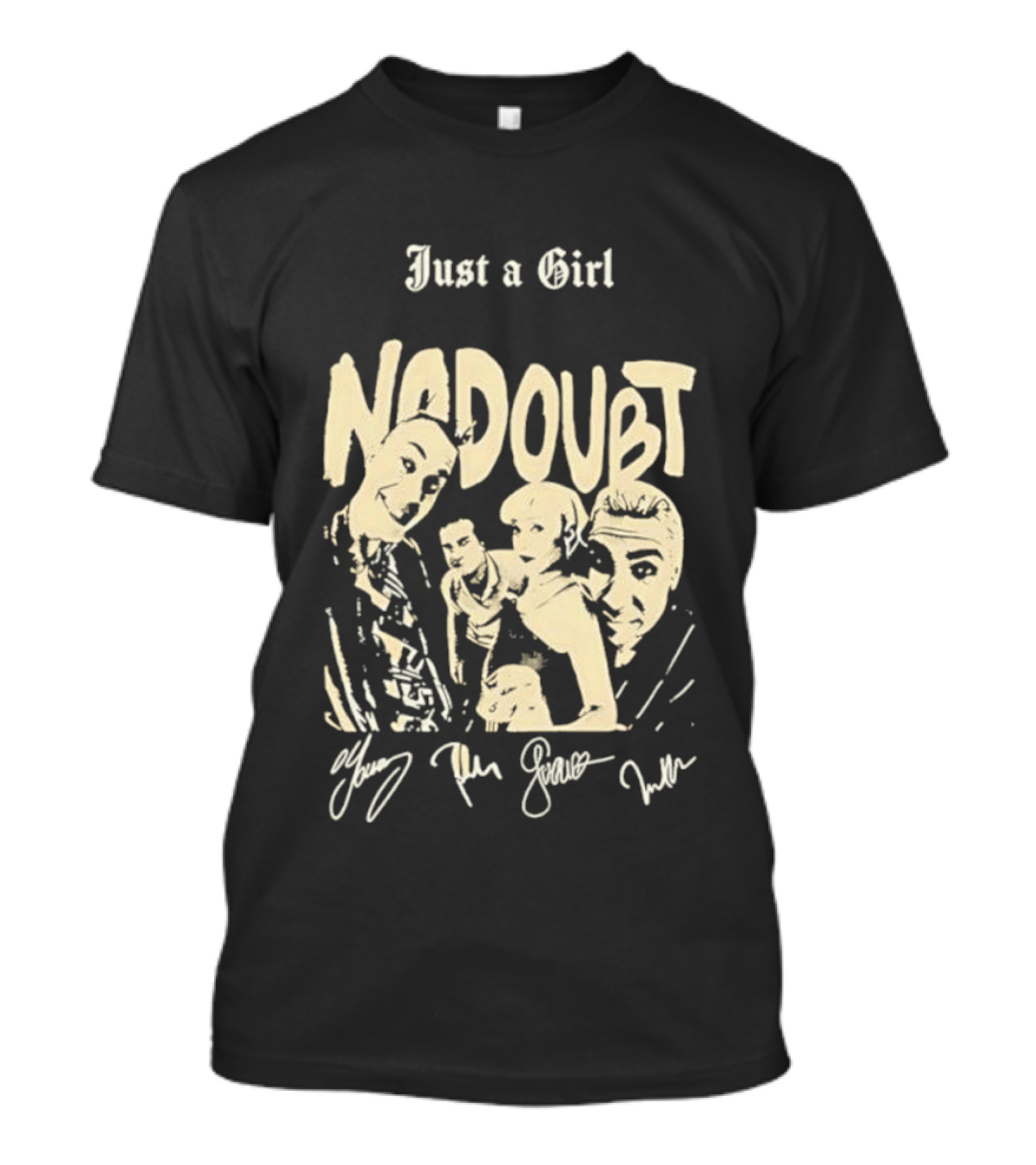 Just A Girl No Doubt Members Signatures T-Shirt