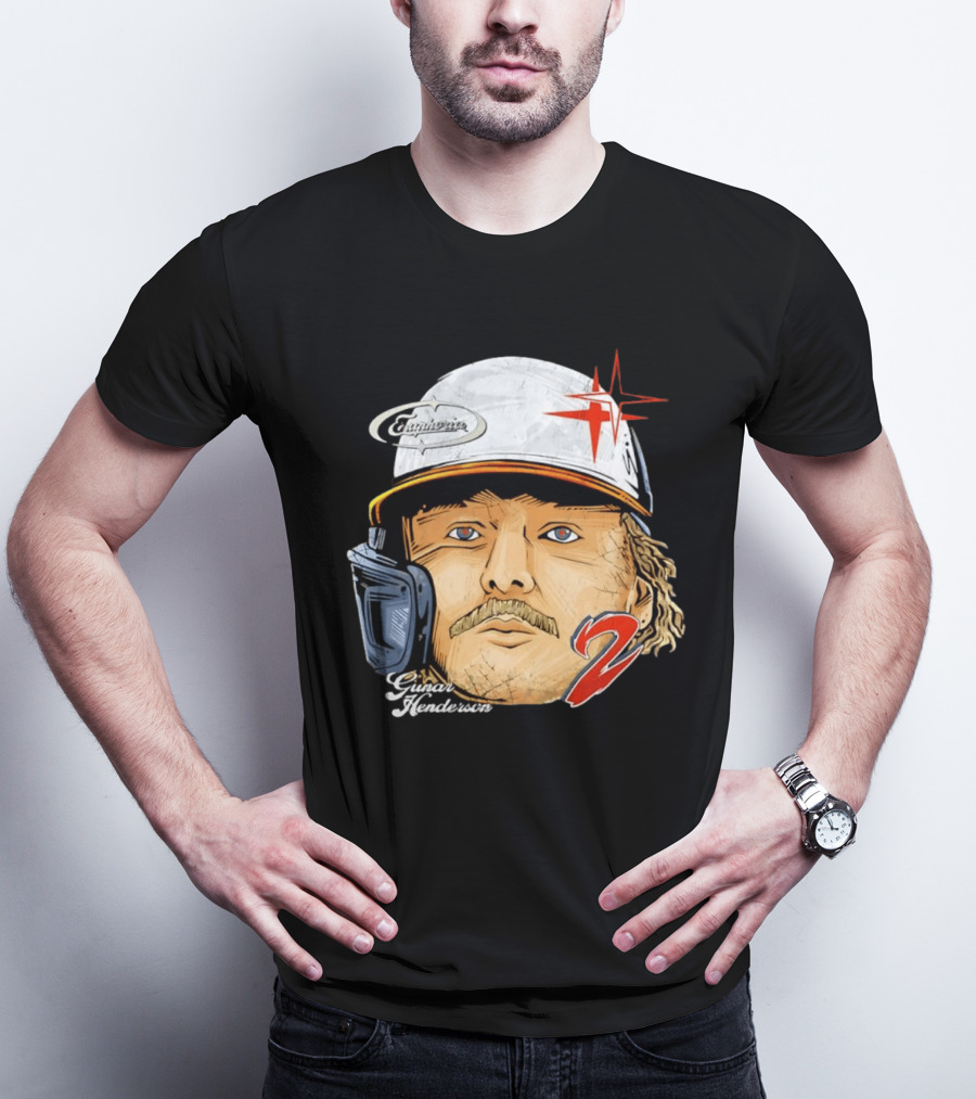 Gunnar Henderson Baltimore Orioles Number 2 Baseball Player Graphic Cabrinero Star T-Shirt