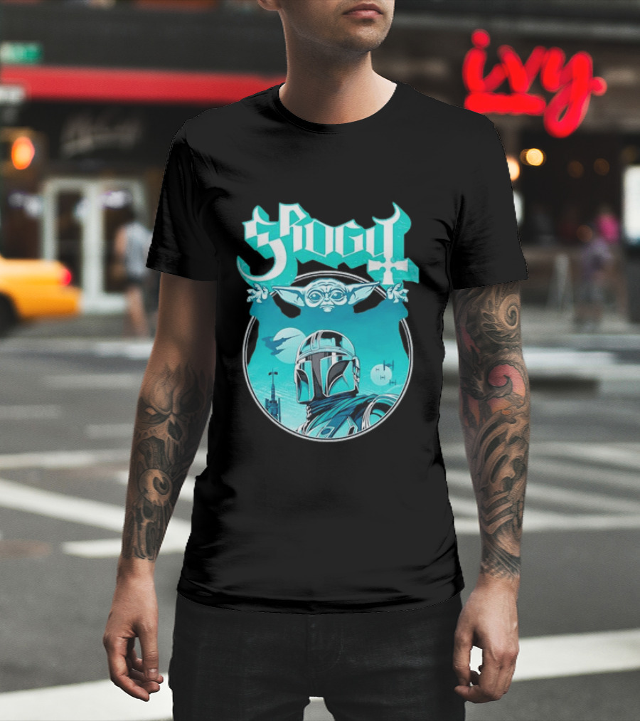 Grogu Mandalorian Ghost Band Star Wars T-Shirt