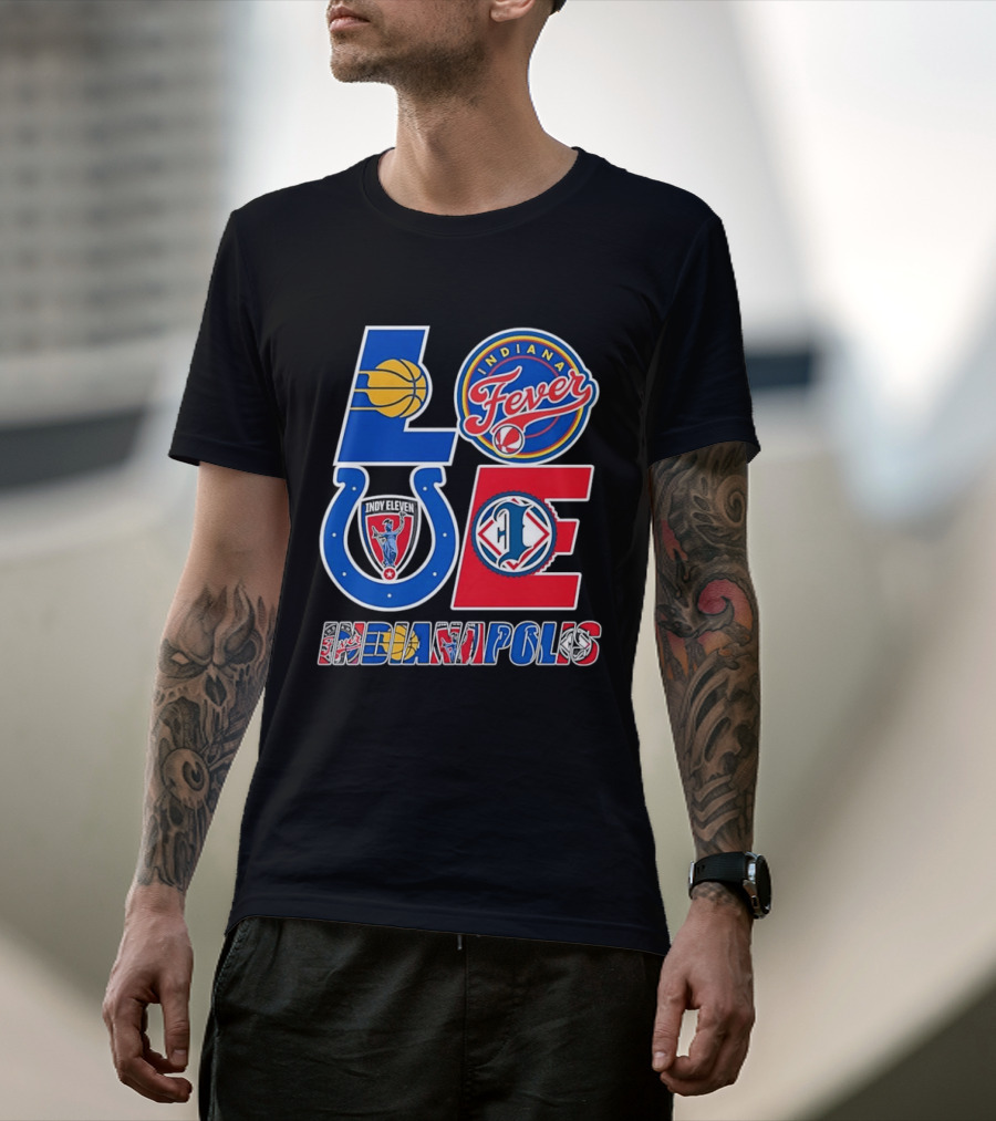 Indiana Fever Indianapolis Colts Inspired LOVE Indianapolis T-Shirt