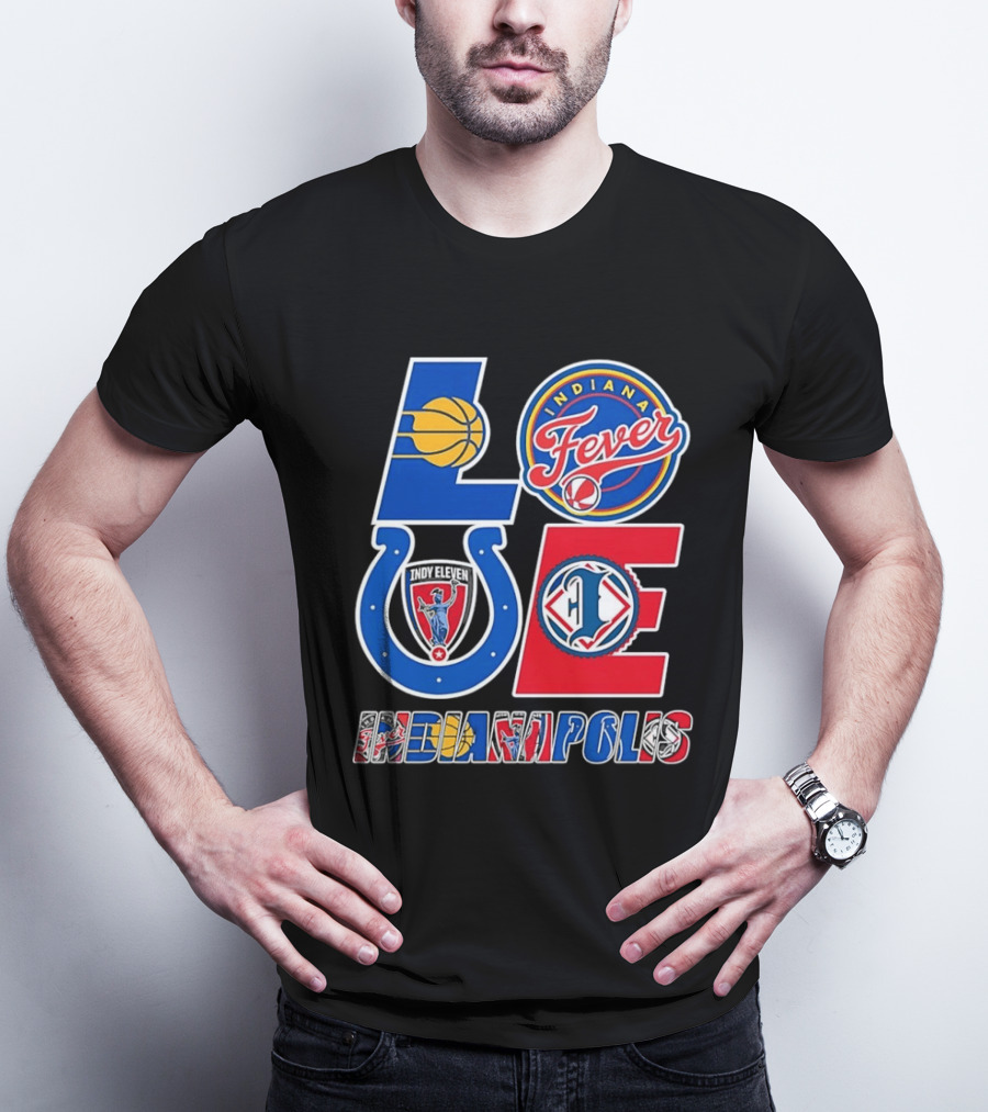 Indiana Fever Indianapolis Colts Inspired LOVE Indianapolis T-Shirt