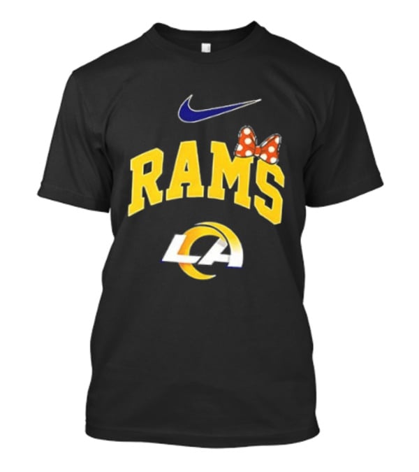 Los Angeles Rams Boo To You Fa Boo Lous Rugby Nike LA Bow T-Shirt