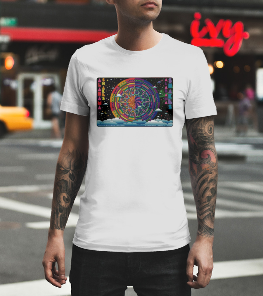 Alabama Shakes Concert The Greek Theatre Berkeley CA 5 29 26 Psychedelic Rainbow Spiral Clouds And Stars T-Shirt