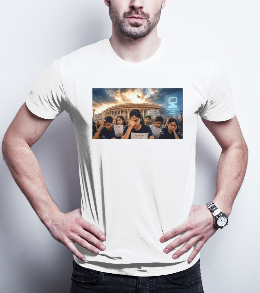 NTA Defends NEET Exam 2021 Retest Before Parliamentary Panel Amid Student Protests T-Shirt