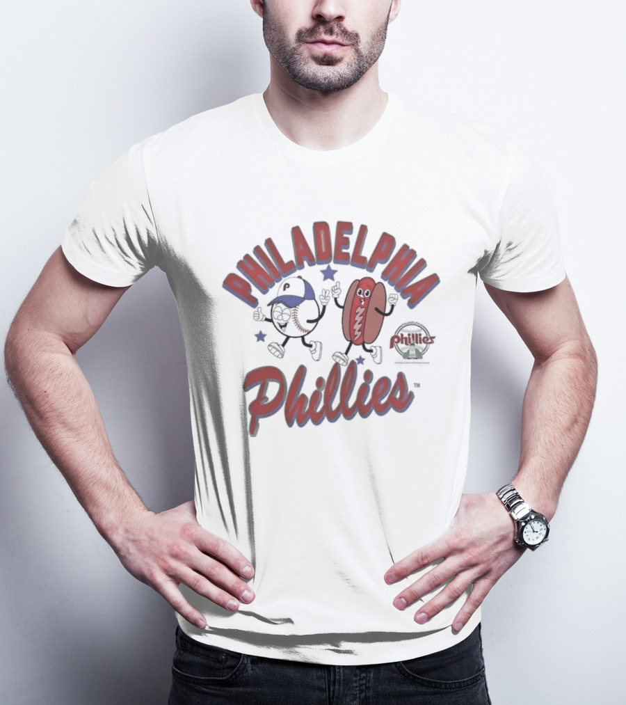 Philadelphia Phillies Baseball Hot Dog Snack Mitchell & Ness Preschool T-Shirt
