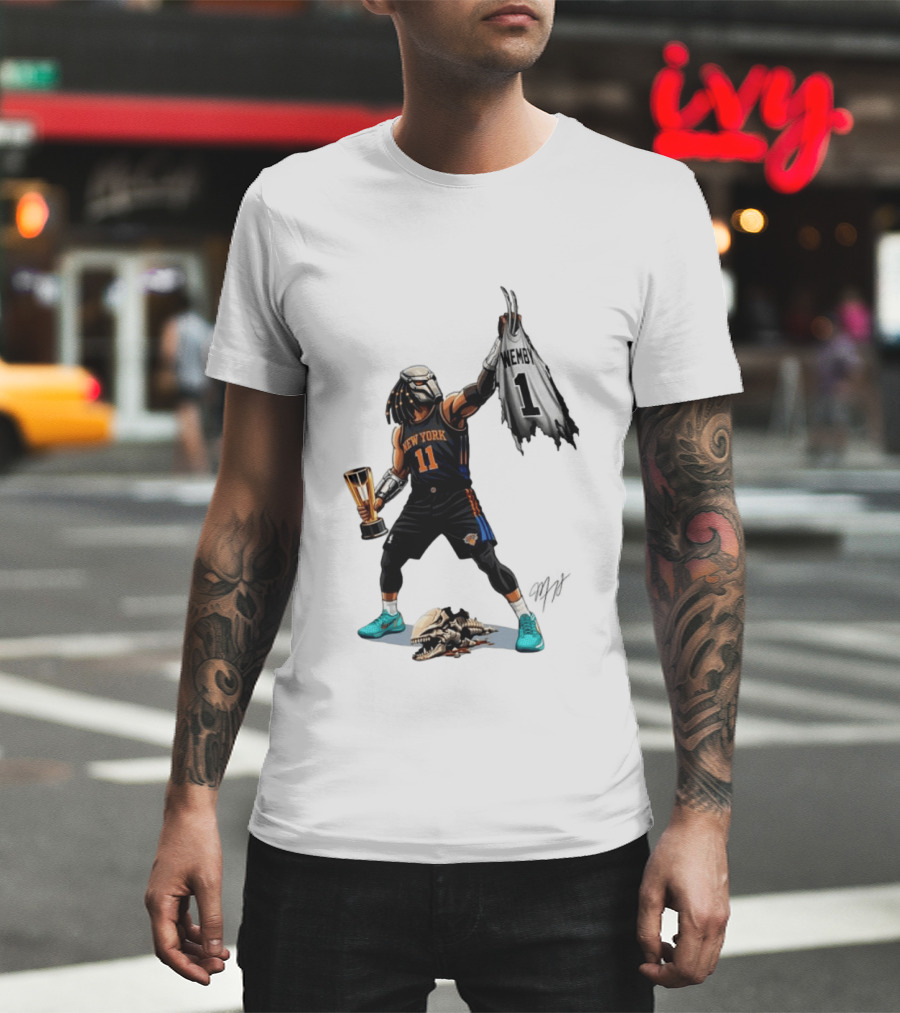 Jalen Brunson New York Knicks Wemby NBA Basketball Cartoon 11 Trophy T-Shirt