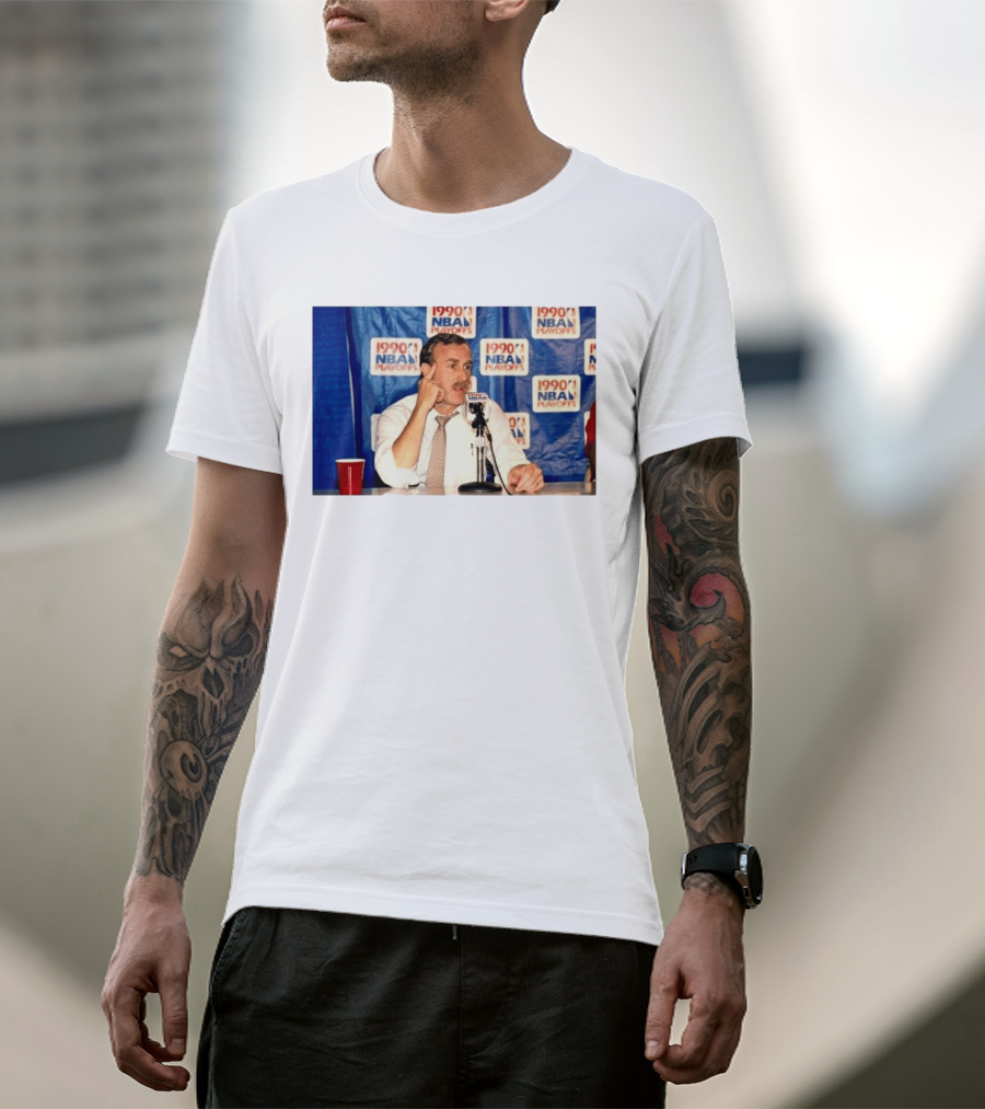 1990 NBA Playoffs Rick Adelman Press Conference T-Shirt