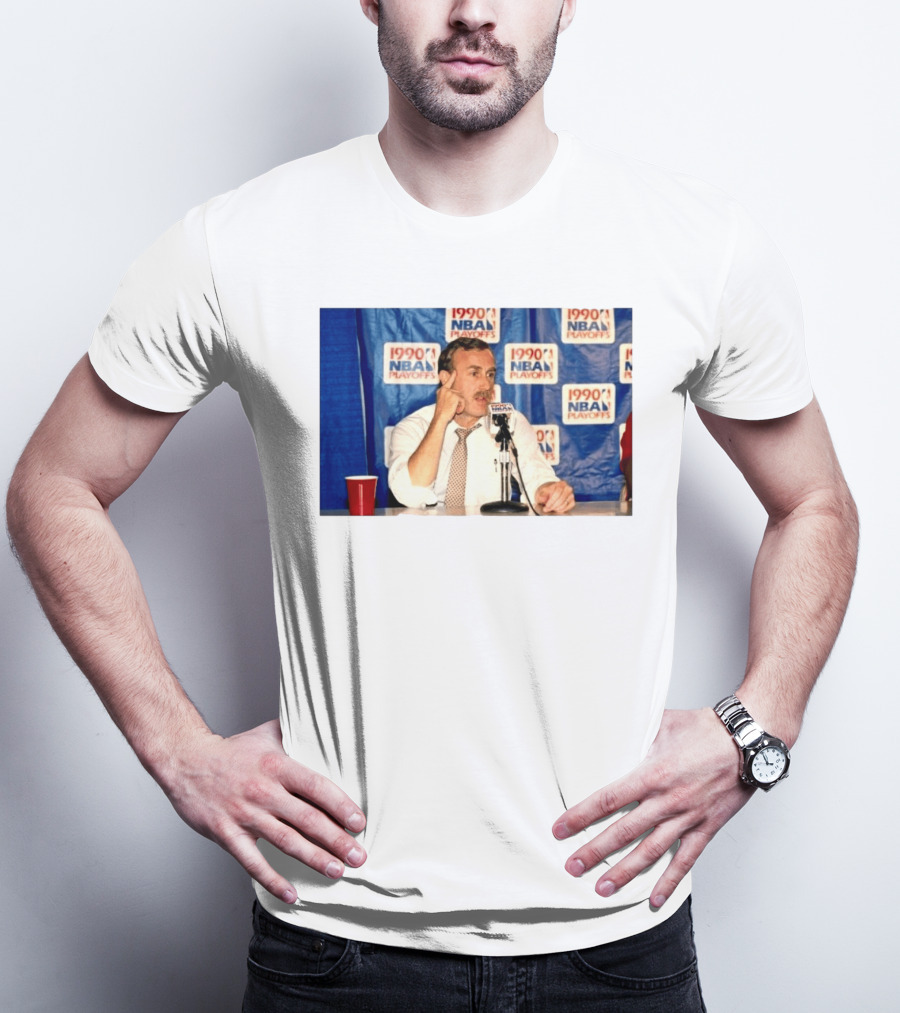 1990 NBA Playoffs Rick Adelman Press Conference T-Shirt