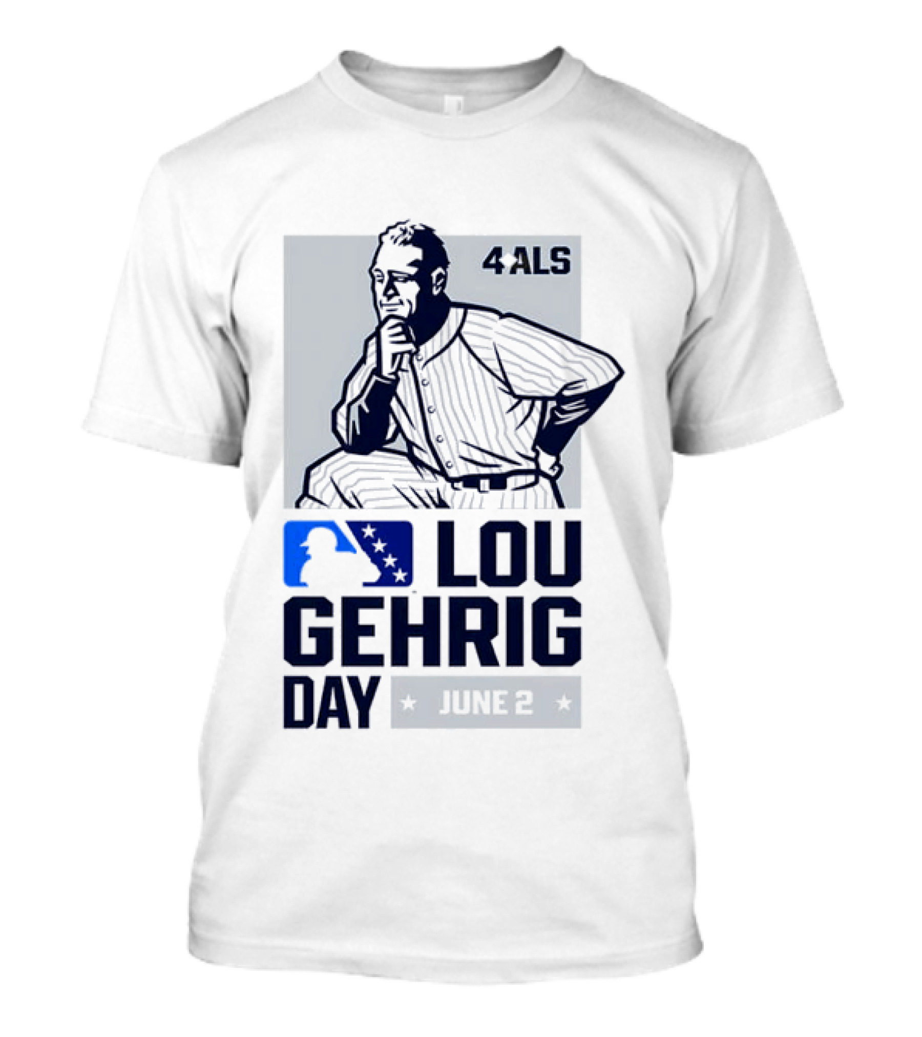 Lou Gehrig Day June 2 MLB 4 ALS Yankees T-Shirt
